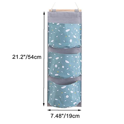 Ayrsjcl 1pc Wall Hanging Storage Bag 3-Pocket Oxford Cloth Over The Door Closet Organizer Sundries Pouch Organizer