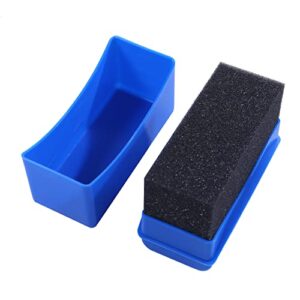 tttst soft tire applicator brush with lid tire shine applicator car detailing foam sponge tool dressing pad tire cleaning sponge