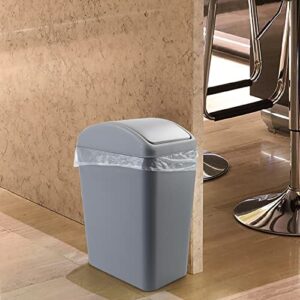 Innouse Swing Lid Garbage Bin Kitchen, 4 Gallon/ 16 L Grey Trash Can, 2 Packs