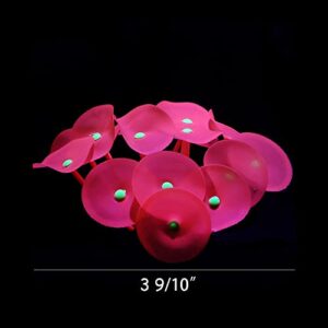 Danmu Glowing Effect Silicone Aquarium Decorations Fish Tank Decoration Coral Aquarium Decorations 4 Pack