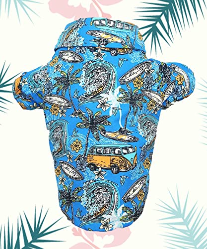 3 Pack Hawaiian T Shirts for Extra Small Dog Button Up Summer Puppy T-Shirts Breathable Hawaii Clothes Puppy Cool Tee Shirt XS Beach Coconut Floral Printed Camp Polo Vacation Clothes