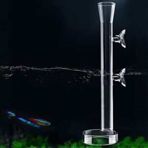 m-bay 13.8 inch glass shrimp feeder tube feeding dish for fish tank cool aquarium feeding bowl shrimp tank accessories for fish, shrimp & benthic animals, clear