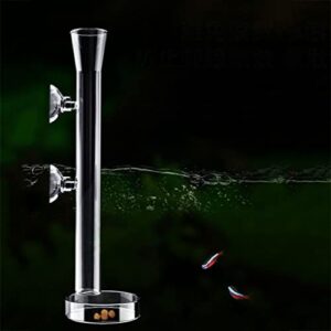 M-bay 13.8 Inch Glass Shrimp Feeder Tube Feeding Dish for Fish Tank Cool Aquarium Feeding Bowl Shrimp Tank Accessories for Fish, Shrimp & Benthic Animals, Clear