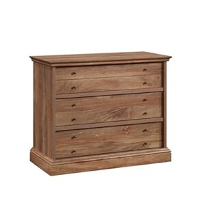 sauder barrister lane 3-drawer chest, l: 36.46" x w: 16.69" x h: 29.37", sindoori mango