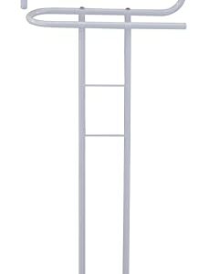 KB Designs - Metal Suit Tie Valet Stand Rack, Clothing Organizer, White