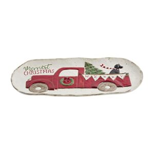 mud pie farmhouse christmas truck platter