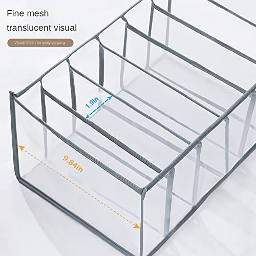 4 Pcs Upgraded Larger 7 Compartment Wardrobe Closet Drawer Organizer and Storage Baskets. Suitable for jeans, thin pants, shorts, short sleeves, shirts, leggings. clothes organizer for foldable clothes, closet organizer, drawer organizer for clothes, jean