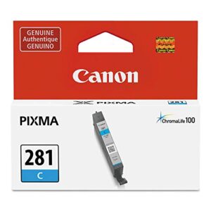 Canon PGI-280 XL Pigment Black Ink & 281 Cyan Ink-Tank Compatible to TR8520, TR7520, TS9120 Series,TS8120 Series, TS6120 Series, TS9521C, TS9520, TS8220 Series, TS6220 Series