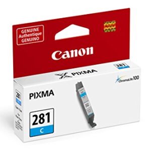 Canon PGI-280 XL Pigment Black Ink & 281 Cyan Ink-Tank Compatible to TR8520, TR7520, TS9120 Series,TS8120 Series, TS6120 Series, TS9521C, TS9520, TS8220 Series, TS6220 Series