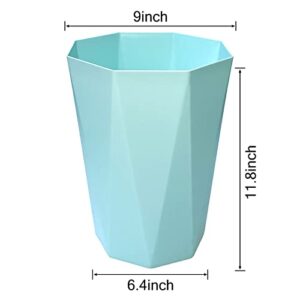 Doteon 6pcs Trash Can Wastebasket Plastic 2.6 Gallon Garbage Can Container Rubbish Trash Bin Paper Basket Office Organizer for Bedroom Office Bathroom,10Litre-6 Colors