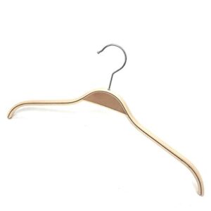 Koobay Premium Hanger 17" Natural Eco Wood Hangers for Closet, with Extra Soft Non Slip Rubber Grips Saving Space Hangers for Coat Clothes Camisole,Closet Organizer 30 Pack