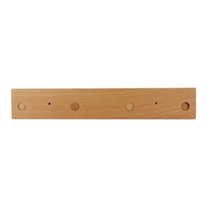 Crapyt Wooden Coat Hanger Peg Hook Wall Mounted Beech Wood Solid Peg Rack for Coat,Clothes,Accessories,...1 Pack Natrual Wood