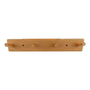 Crapyt Wooden Coat Hanger Peg Hook Wall Mounted Beech Wood Solid Peg Rack for Coat,Clothes,Accessories,...1 Pack Natrual Wood