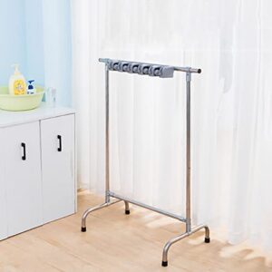 broom and mop rack,floor standing cleaning tool cart,broom holder organizer movable closet storage cabinet stainless steel storage rack durable storage,for garages, hotels, schools, restaurants, etc