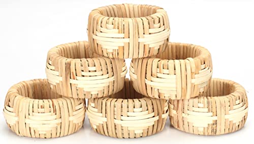 Napkin Ring Set of 4, Napkin Rings,Christmas Napkin Ring,Wedding Napkin Rings, Thanksgiving,Dining Napkin Rings with Plastic & Jute,Loving Napkin Ring- Natural White