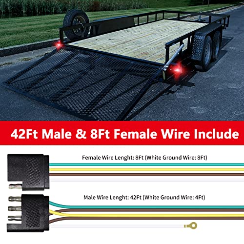 Trailer Wiring 50ft Trailer Wire, Serlainxin Trailer Wiring Harness Kit, Trailer Wiring Kit, Trailer Wire Harness, Trailer Wire Kit, Boat Trailer Wiring Kit, Trailer Light Wire, 4 Wire 4 Pin 4 Way