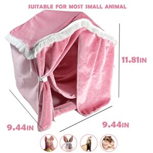 TTANFY Ferret Hideout Bed Extra Large Pink ,Washable, Guinea Pig Bed Small Animal Bed Hideout for Ferrets, Chinchillas, Dwarf