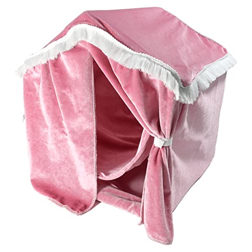 TTANFY Ferret Hideout Bed Extra Large Pink ,Washable, Guinea Pig Bed Small Animal Bed Hideout for Ferrets, Chinchillas, Dwarf