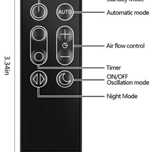 Replacement Remote Control 967400-01 for Dyson Pure Cool Link DP01 DP03 TP02 TP03 Purifying Fan Model with Magnetic and Built-in Battery