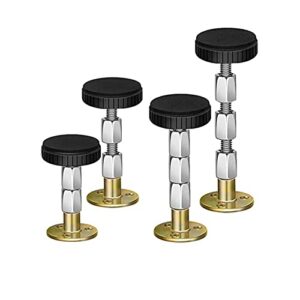 4PCS Adjustable Headboard Stoppers & Bed Stoppers, Threaded Bed Frame Prevent Loosening Anti-Shake Fixer, for Wall, Bed, Cabinet, Sofa, Table (1.18-4.33 inch)