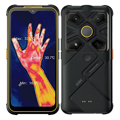 AGM Glory G1S Rugged Smartphone (2023), Rugged Phone, Rugged Smartphone Unlocked 5G Top Thermal Camera, Snapdragon 480 Refresh Rate 25 FPS IP68/IP69K Waterproof Phone 6.53" FHD+ 8G+128G, Night Vision