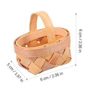 YARNOW 24 Pcs Mini Picnic Basket with Handle, Mini Woven Baskets with Handles, Wedding Candy Gift Baskets with Handles for Party Crafts Favors Farmhouse Decor (2.4 X 2 Inch)