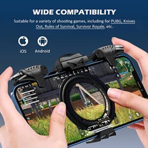 Acogedor Mobile Game Controller with Cooling Fan, High Frequency Click Phone Controller for PUBG/Knives Out/Fortnite/Rules of Survival, Compatible with iOS and Android Phone