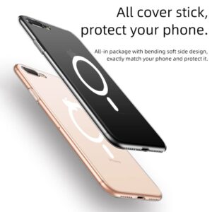 Tigowos Magnetic Phone Case for iPhone 8 Plus Case with MagSafe Wireless Charging Shockproof Protective Case for iPhone 8 Plus(5.5")， Clear