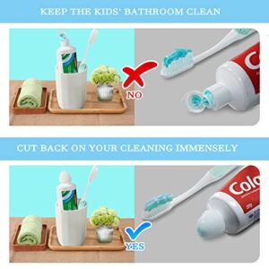 Toothpaste Caps, 6 Pieces Self-Closing Toothpaste Squeezer Dispenser, Suitable for Children and Adults in The Kids Bathroom, Food Grade Silicone and BPA Free Toothpaste Caps by ILouxNei