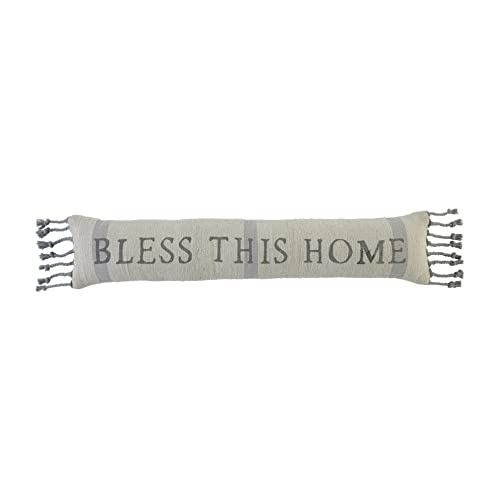 Mud Pie Sentiment Long Home Pillow, 7" x 35", Bless 49 Count