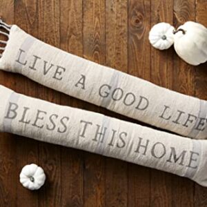 Mud Pie Sentiment Long Home Pillow, 7" x 35", Bless 49 Count