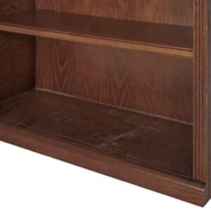 Martin Furniture Huntington Oxford 72" Wood Bookcase, Storage Cabinet, Office Shelves, Brown (HO3672/B)