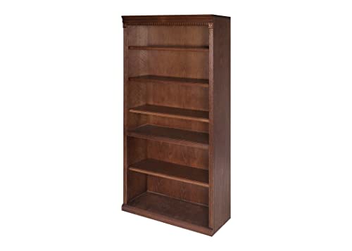 Martin Furniture Huntington Oxford 72" Wood Bookcase, Storage Cabinet, Office Shelves, Brown (HO3672/B)