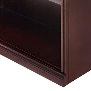 Martin Furniture Huntington Club 84'' Wood Bookcase, Storage Cabinet, Office Shelves, Cherry, Brown (HCR3684/D)