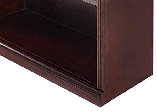 Martin Furniture Huntington Club 84'' Wood Bookcase, Storage Cabinet, Office Shelves, Cherry, Brown (HCR3684/D)