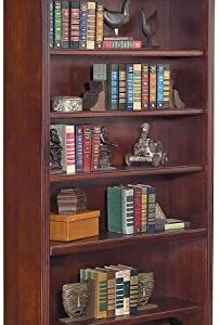 Martin Furniture Huntington Club 84'' Wood Bookcase, Storage Cabinet, Office Shelves, Cherry, Brown (HCR3684/D)