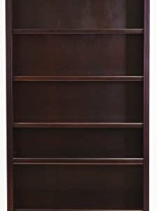 Martin Furniture Huntington Club 84'' Wood Bookcase, Storage Cabinet, Office Shelves, Cherry, Brown (HCR3684/D)