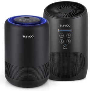 slevoo air purifiers for home with aromatherapy, h13 true hepa air purifier, quiet air cleaner for dust, smoke, pets dander, pollen, odors - ozone free