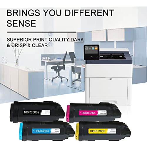 5 Pack 106R03862 106R03863 106R03864 106R03865 HONGHEINK Compatible High Capacity Toner Cartridge 4-Color Set Replacement for Xerox VersaLink C500 C505 C500N C505N C500DN C505DN Printers