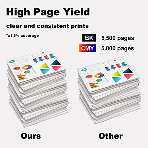 5 Pack 106R03862 106R03863 106R03864 106R03865 HONGHEINK Compatible High Capacity Toner Cartridge 4-Color Set Replacement for Xerox VersaLink C500 C505 C500N C505N C500DN C505DN Printers