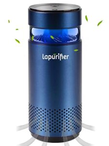 lapurifier portable air purifier, h13 hepa filter & 2200mah battery powered, small car air purifier for smokers, remove allergies dust smoke pollen for car, office or bedroom