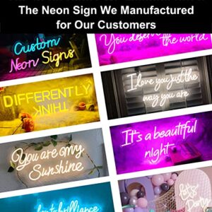 Custom Neon Sign Customizable, Yeeficent Custom LED Sign for Wall Decor, Personalized Neon Signs for Nail Salon Wedding Birthday Party Bedroom Bar Shop Name Logo (Optional 13" To 60")