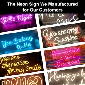 Custom Neon Sign Customizable, Yeeficent Custom LED Sign for Wall Decor, Personalized Neon Signs for Nail Salon Wedding Birthday Party Bedroom Bar Shop Name Logo (Optional 13" To 60")