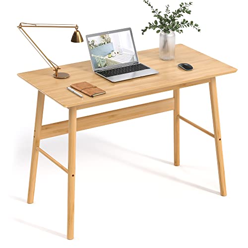 Domax Wooden Writing Desk for Bedroom - Large Home Office Table 41.3” Multipurpose Computer Desk for Work Study