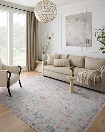 Loloi II Elysium Collection ELY-01 Pebble/Multi 5'-0" x 7'-6" Area Rug