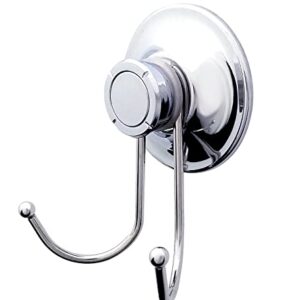 COELO Heavy Duty Vacuum Suction Cup Double Hook Hanger Stainless Steel