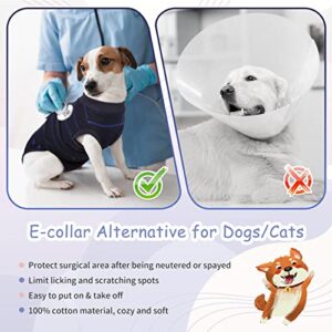 Kuoser Recovery Suit for Dogs, Female Male Dog Onesie for Spay Neuter, Anti Licking Dog Surgery Recovery Suit Soft Dog Bodysuit for Small Medium Large Dogs, Substitute E-Collar & Cone