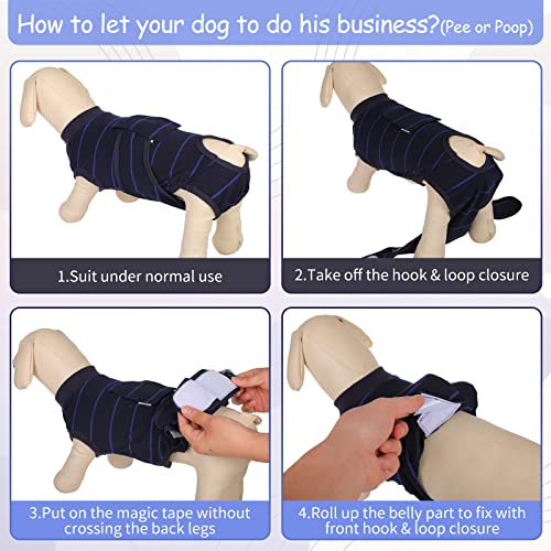 Kuoser Recovery Suit for Dogs, Female Male Dog Onesie for Spay Neuter, Anti Licking Dog Surgery Recovery Suit Soft Dog Bodysuit for Small Medium Large Dogs, Substitute E-Collar & Cone