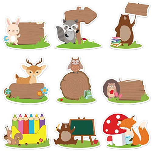 45 Pieces Woodland Animal Friends Cutout, Woodland Creatures Forest Classroom Decoration for Bulletin Board Classroom School Jungle Animals Baby Shower Theme Party Supplies