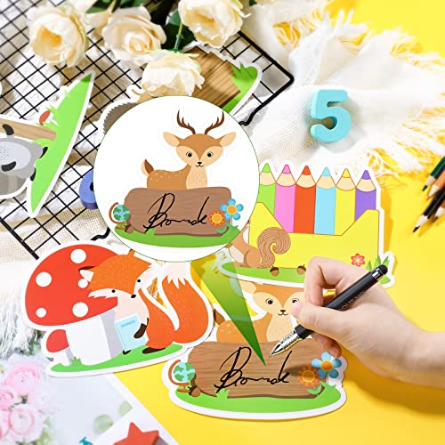 45 Pieces Woodland Animal Friends Cutout, Woodland Creatures Forest Classroom Decoration for Bulletin Board Classroom School Jungle Animals Baby Shower Theme Party Supplies